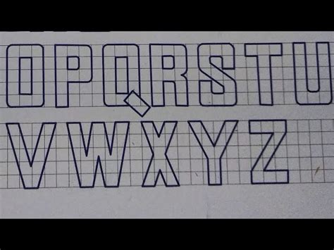 how to draw letters on graph paper