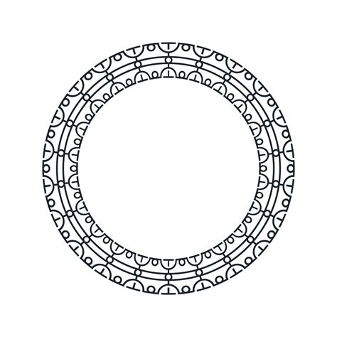 Ornamental Pattern Design Circle Frame Ornamental Circular Knot Pattern Border Pattern Design