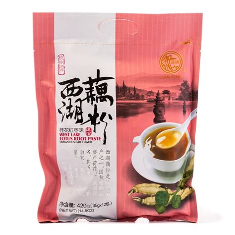 Get Lian Feng West Lake Lotus Root Paste Osmanthus Root Flavor 12pk