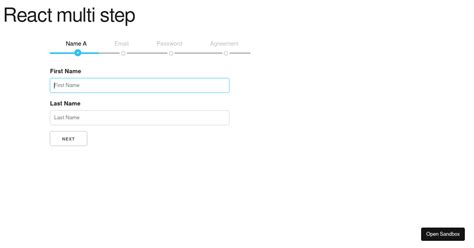 React Multistep Examples CodeSandbox