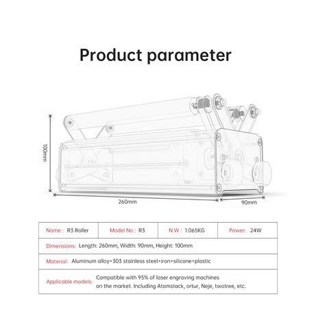 Atomstack Laser Y Axis Rotary Roller Laser Engraver Attachment Laser ...