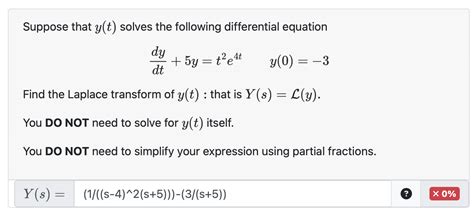 suppose that y t ﻿solves the following differential