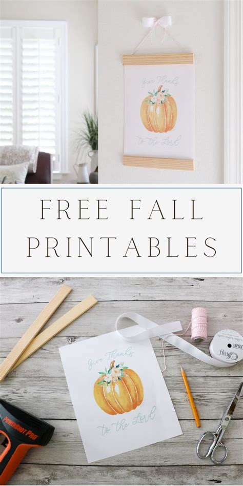 Free Fall Pumpkin Printable And Diy Wall Hanging