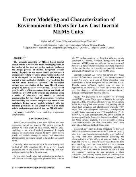 pdf error modeling and characterization of environmental effects for