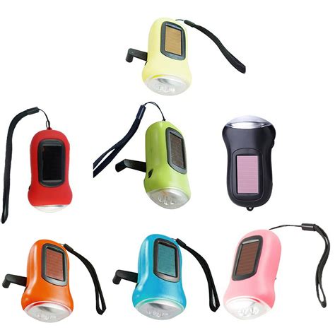 Lampara Linterna Led De Emergencia Para Exteriores Con Manivela Solar