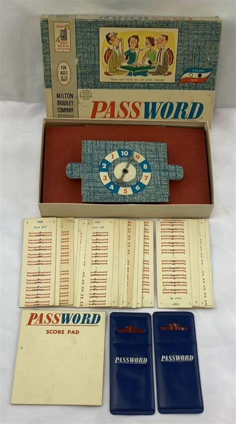 Password Game 2nd Edition 1963 Milton Bradley Great Condition