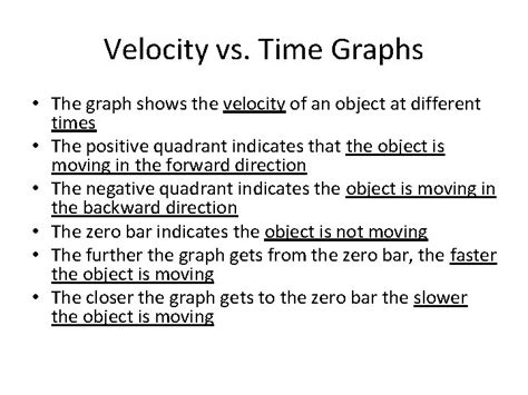 Velocity Vs Time Graphs The Graph Shows The