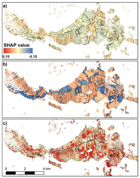 Shap Values For The Prediction Dataset Shown For Three Selected