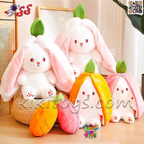 عروسک خرگوش سوپرایزی هویجی و توت فرنگی اورجینال پولیشی اسباب بازی کی کی تویز قیمت عکس سایت خرید