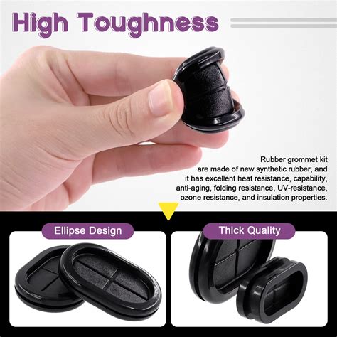 Snapklik Com Swpeet Pcs X X Mm Double Sided Oval Rubber Grommet Kit