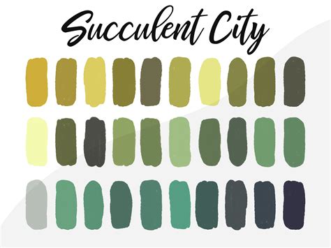 Succulent City Procreate Color Palette Graphic By Foralfy · Creative Fabrica