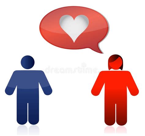 Couple In Love Facing Each Other Feet Stock Illustration