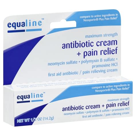 Equaline Antibiotic Cream Pain Relief Maximum Strength 05 Oz