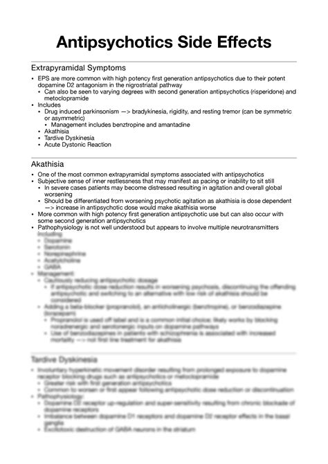 Extrapyramidal Symptoms
