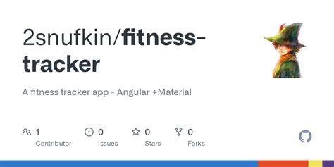 Github Snufkin Fitness Tracker A Fitness Tracker App Angular