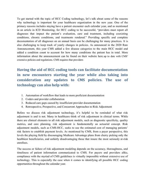 Hcc Coding Technology In The New Year Pdf