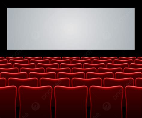 빨간 좌석과 빈 화면 벡터 배경이 있는 영화관 열다 배경 홀 배경 일러스트 및 사진 무료 다운로드 Pngtree