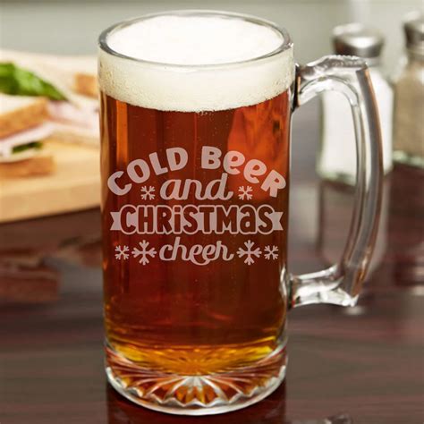 Cold Beer And Christmas Cheer 26 5oz Tavern Beer Mug Christmas