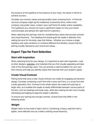 Choosing Graphic Design Fonts Essential Tips And Tricks PDF Desktop Publishing Computer