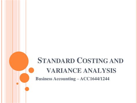 Lecture Standard Costing And Variance Analysis Pdf Browsegrades