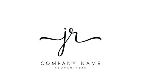 Handwriting Signature Style Letter Jr Logo Design In White Background Pro Vector 21621193