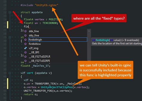 Unity Bugs Wrong Autocomplete · Issue 114 · Tgjoneshlsltools · Github