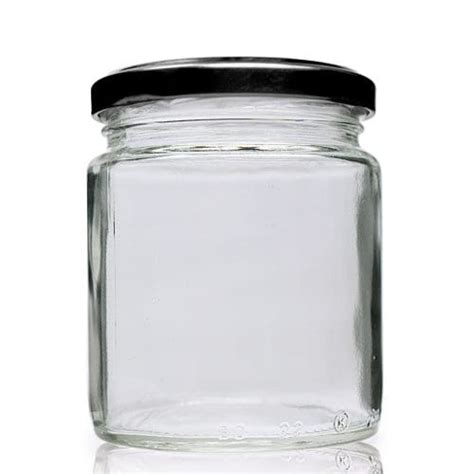 250ml Clear Glass Jar And Lid Ampulla Ltd 0161 367 1414