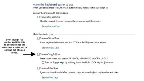 Please Help Toggle Keys Will Not Turn Off On Windows 10 Home
