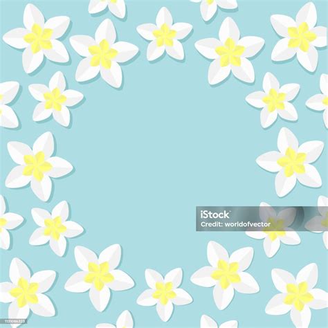 Ilustración De Conjunto De Icono De Flor Tropical Plumeria Frangipani
