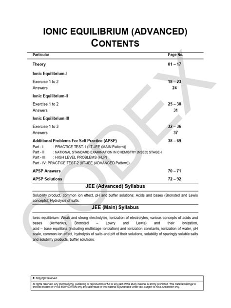 Ionic Equilibrium A Download Free Pdf Acid Dissociation Constant