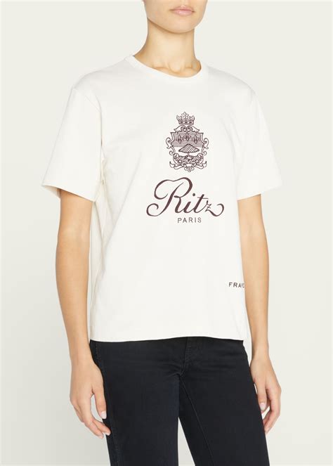 Frame X Ritz Paris Frame X Ritz Paris Graphic Crewneck Tee Bergdorf