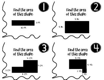 Finding Area Of Irregular Shapes Task Cards By Miss Alyss TPT