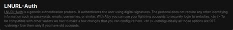Settings Text Is Displayed With Html Tags · Issue 1597 · Getalby