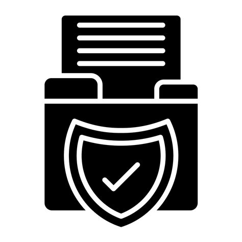 Secured Backup Glyph Icon 15037272 Vector Art At Vecteezy