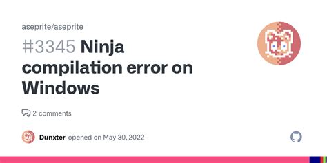 Ninja Compilation Error On Windows · Issue 3345 · Asepriteaseprite