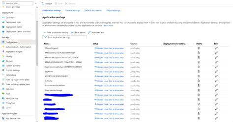 Reactjs Accessing App Settings From Azure Portal In React App Stack Overflow