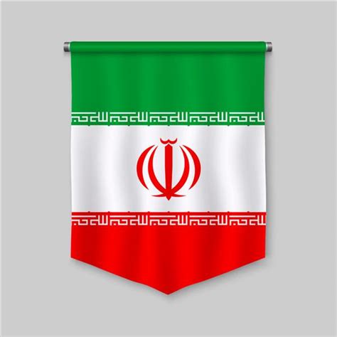 پرچم سه بعدی واقع گرایانه با پرچم ایران 1618257