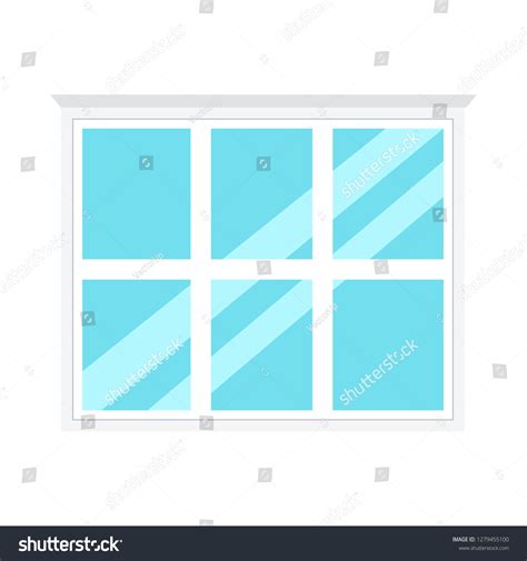Window Glass Front View Architecture Vector Stock Vector Royalty Free