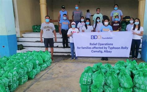BDO Foundation Helps Typhoon Rolly Hit Communities Philippines Graphic