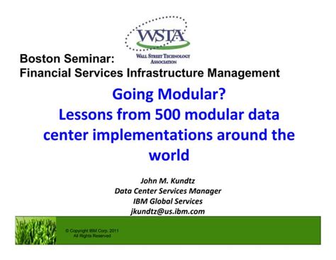 Going Modular Lessons Learned From 500 Modular Data Center Implementations Ppt