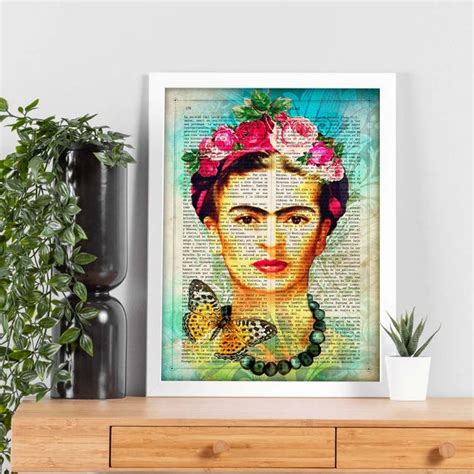 Affiche Bleu Frida Plaques De Caractères Importants Affiches De