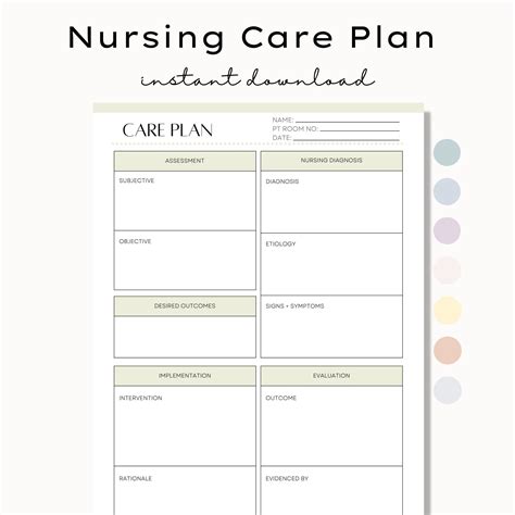 Template For Nursing Care Plan Pl