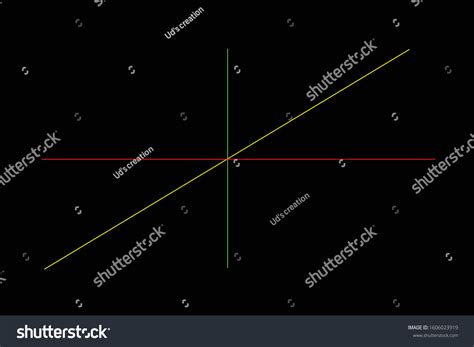 Three Concurrent Lines On Black Background Stock Vector Royalty Free