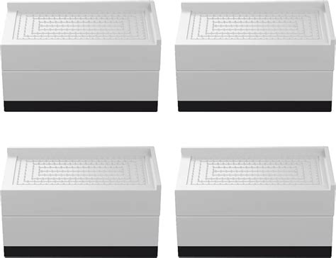 Ggggg Lot de 4 rehausseurs meubles lit carrés pieds hauteur 7 5 cm