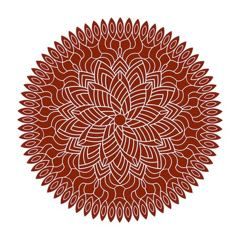 Motif Circulaire Silhouette Remplie Illustration Vectorielle Isolée Sur