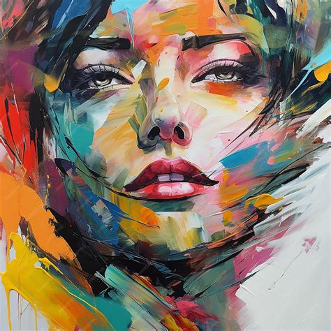 Premium Photo Vibrant Abstract Face Portraits By Anna Bocek And Face