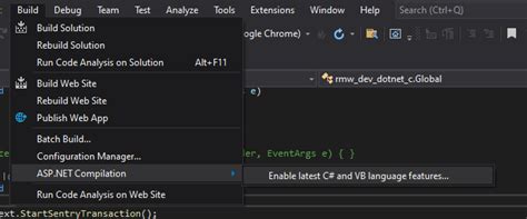 Asp Net How To Use C 6 With Web Site Project Type Stack Overflow