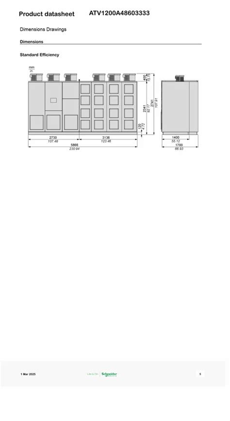 Medium Voltage Variable Speed Drive Atv1200 3 3 Kv 4860 Kva