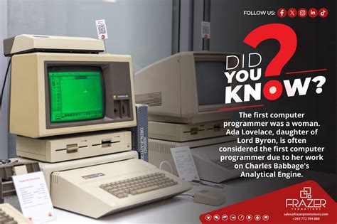 Frazer Did You Know The First Computer Programmer Was A Woman Ada
