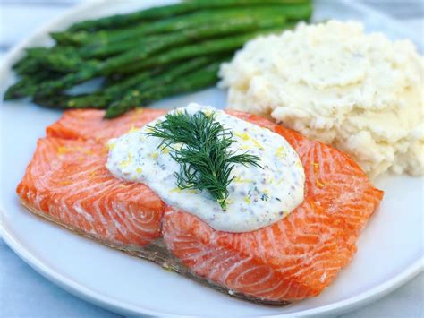 Baked Salmon With Creamy Dill Mustard Sauce Barons Market
